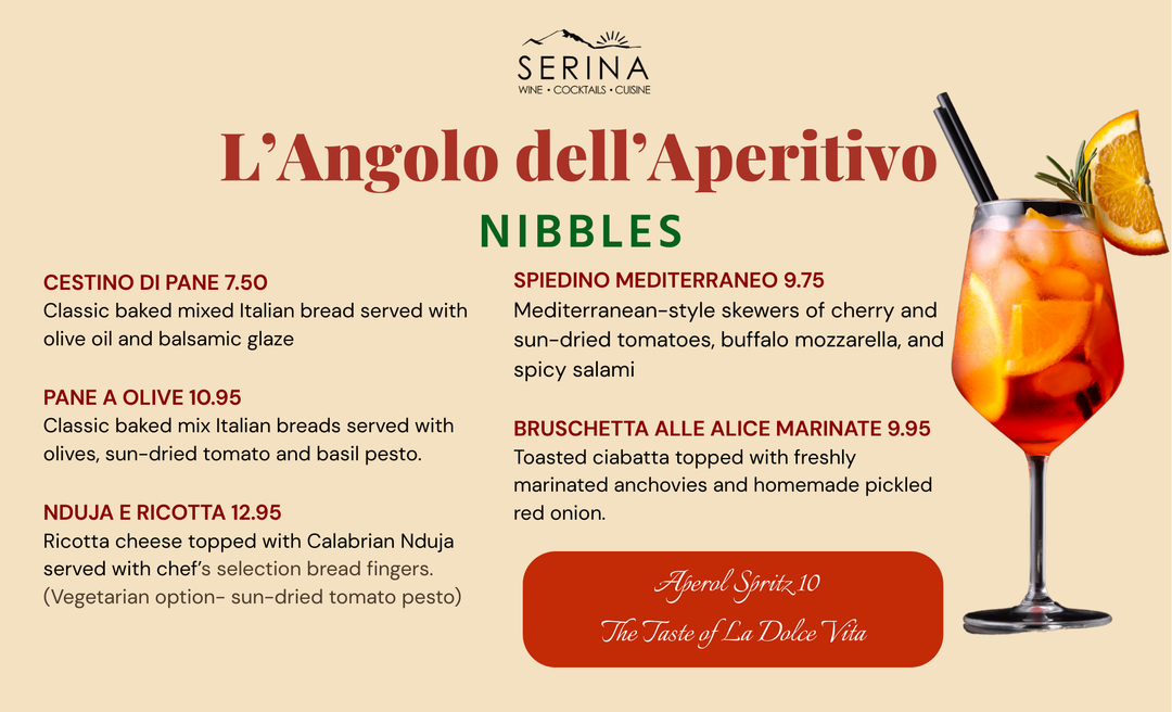 Cocktail Menu – Serina Farnham